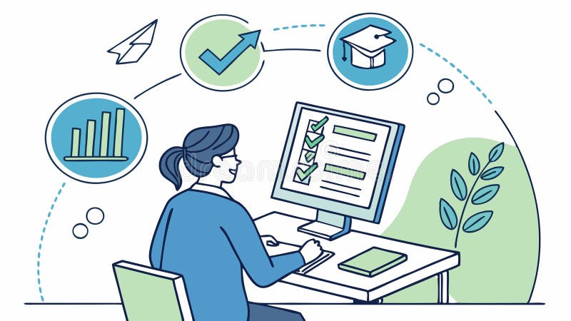 Man Managing Online Data, Digital Information Flow, Vector Design Generative AI Stock Vector ...