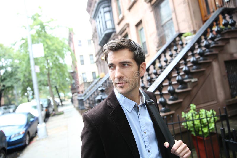 Man in manhattan stock photo. Image of adult, business - 65090278