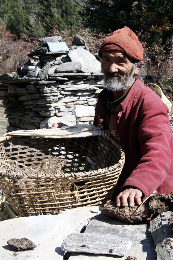 Man with manure editorial photo. Image of stone, wrinkle - 36395291