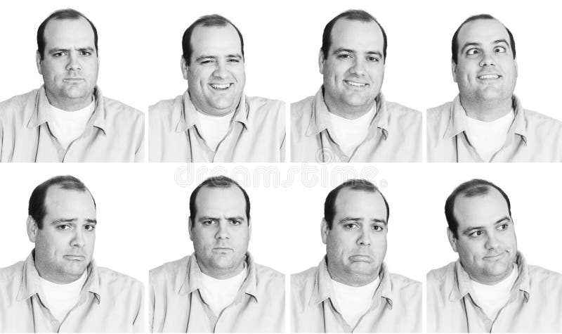 Man with many expressions stock image. Image of cracking - 7102017