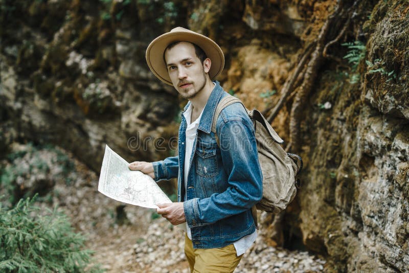 A Man with a Map in His Hands Stock Image - Image of health, compass ...