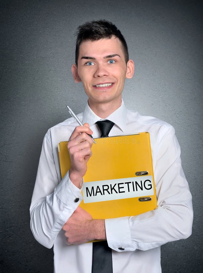 Man marketing folder stock photo. Image of organizer - 49407102