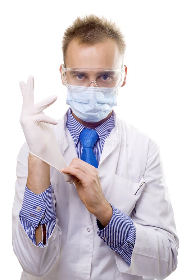 Man in mask stock photo. Image of adult, scientist, hand - 11288344