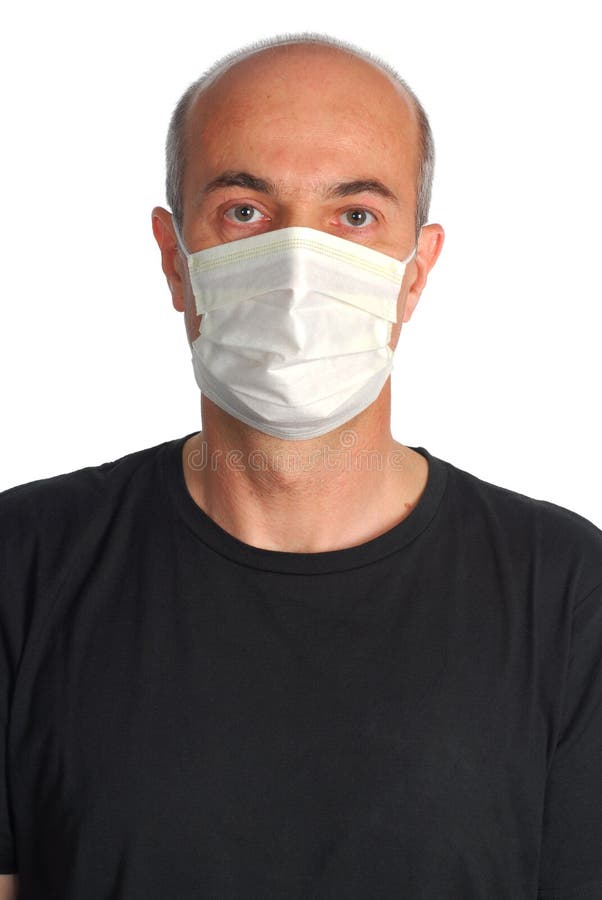 Man with Mask - Pollution Concept Stock Image - Image of bacterial ...