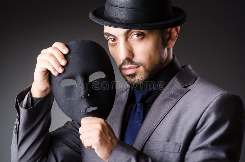 Man with mask stock photo. Image of face, people, depression - 30591252