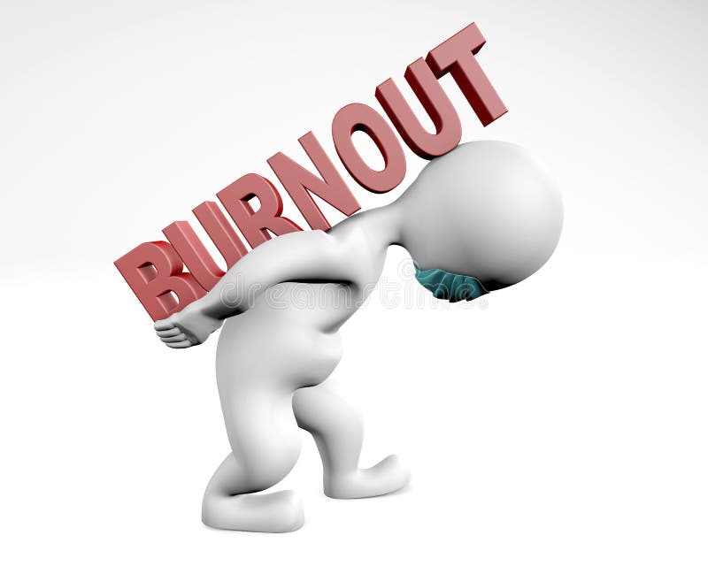 Overwork As a Burden and Weight on Shoulders - Symbolized by Word ...