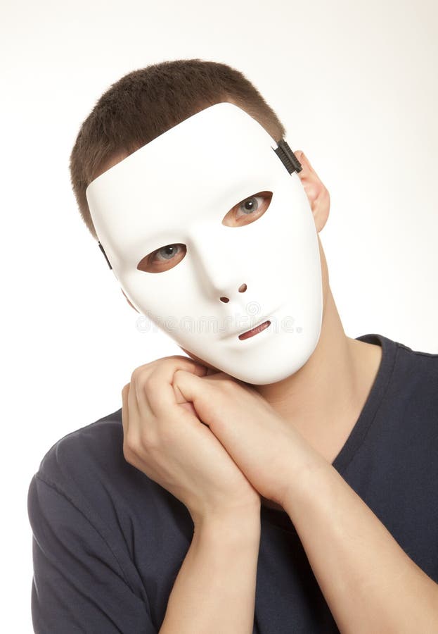 Man with mask stock image. Image of human, case, mask - 48804221