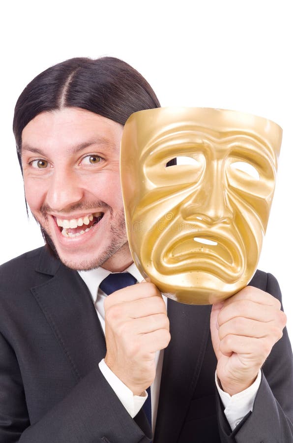 Man with mask stock photo. Image of businessman, conceptual - 40886654