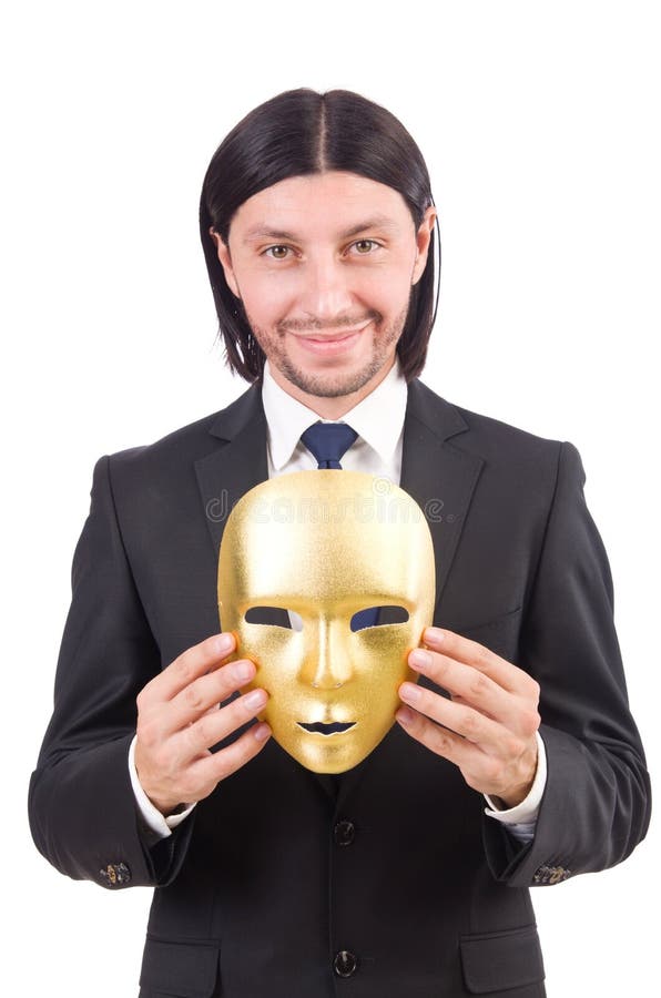 Man with mask isolated stock photo. Image of face, concept - 41219872