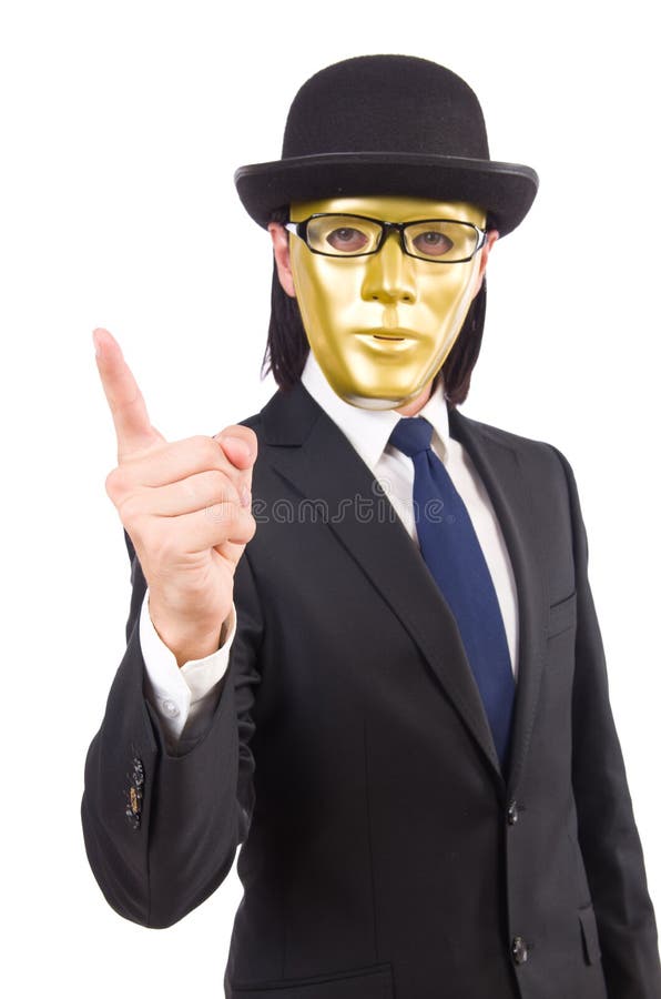 Man with mask isolated stock image. Image of face, portrait - 41220009
