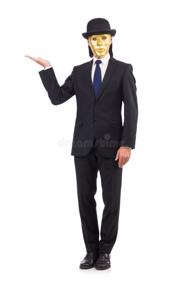 Man with mask isolated stock image. Image of human, impostor - 41914137