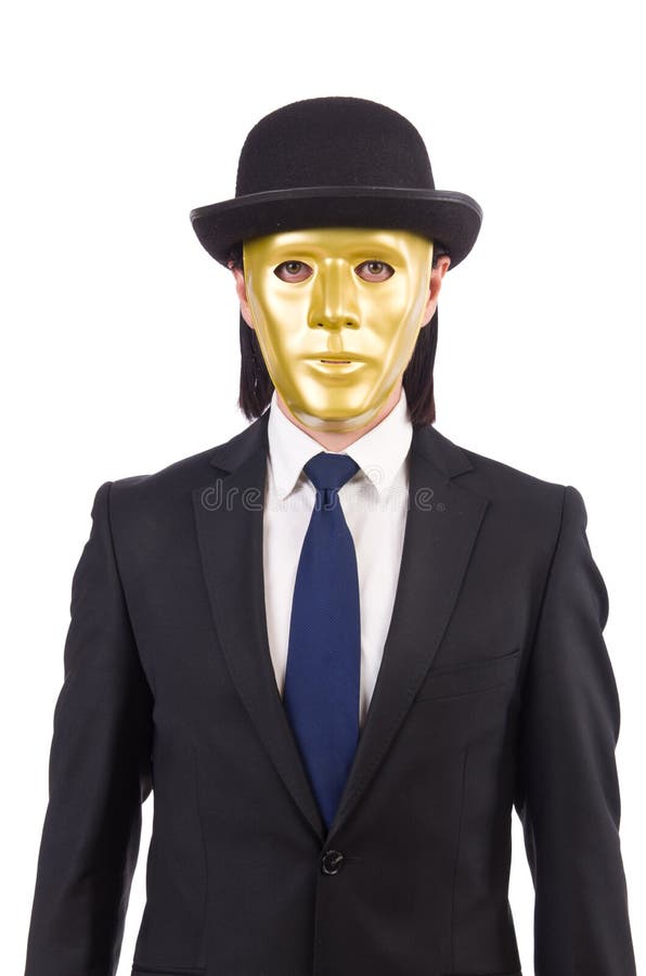 Man with mask isolated stock image. Image of case, isolated - 42584935