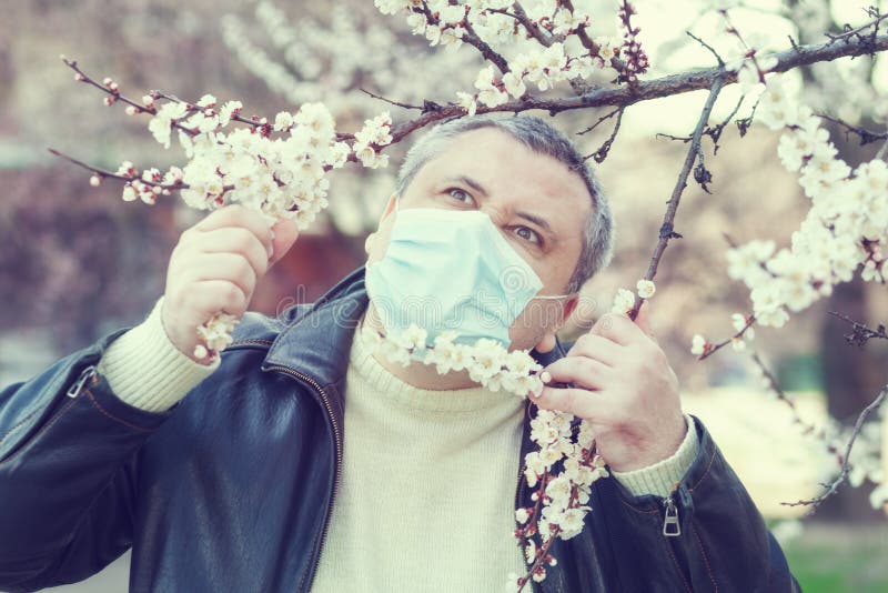 Man In A Mask Standing On The Street Stock Image - Image of problem ...