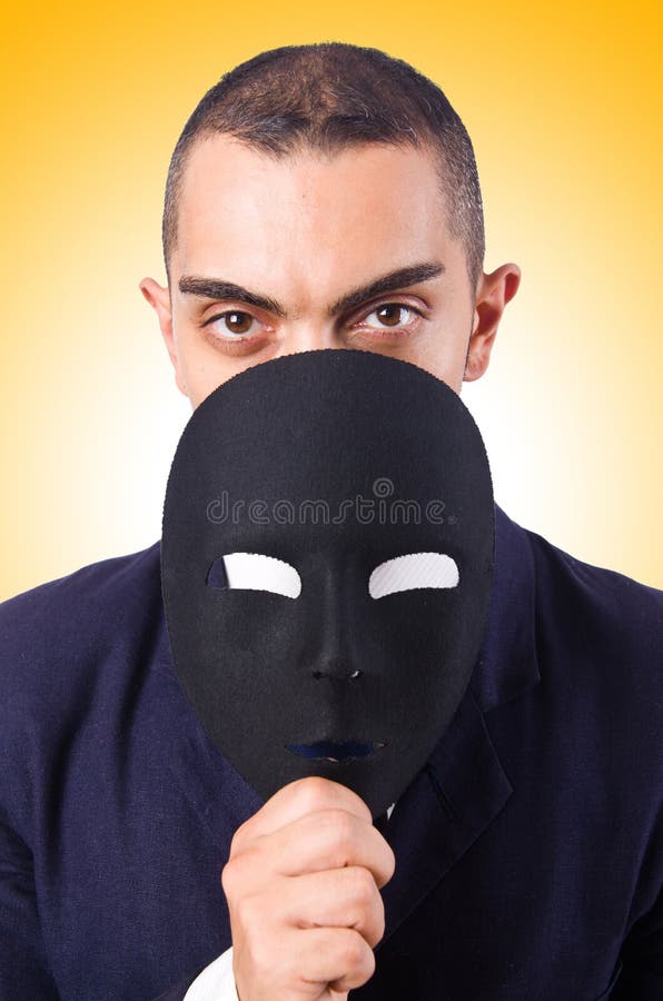 Man with mask stock image. Image of business, human, gradient - 47561379