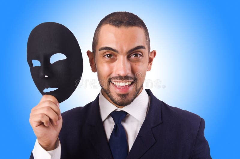 Man with mask stock image. Image of insincere, business - 47561587