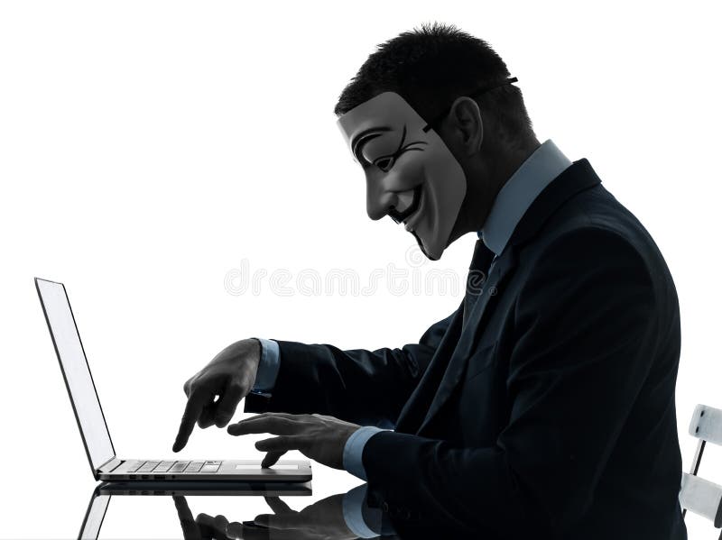 Man Masked Anonymous Group Silhouette Portrait Editorial Stock Photo ...