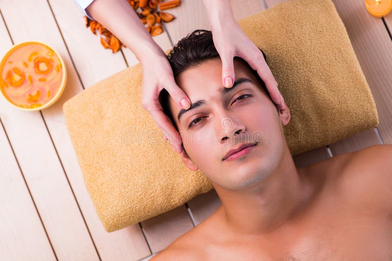 The Man during Massage Session in Spa Salon Stock Photo - Image of ...