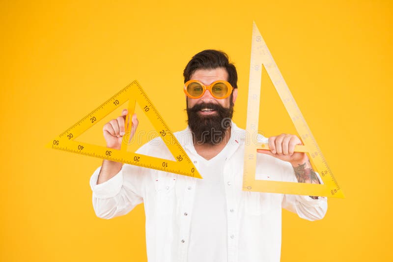 Man Math Lesson. Smart Student. College University Education. Bearded ...