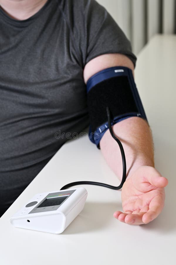 Man Measuring Blood Pressure Stock Image - Image of care, healthcare ...