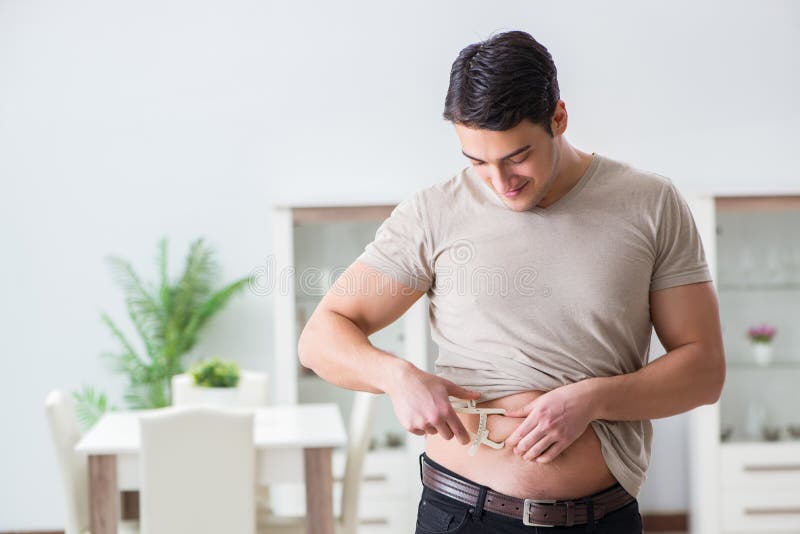 The Man Measuring Body Fat with Calipers Stock Photo - Image of obesity ...