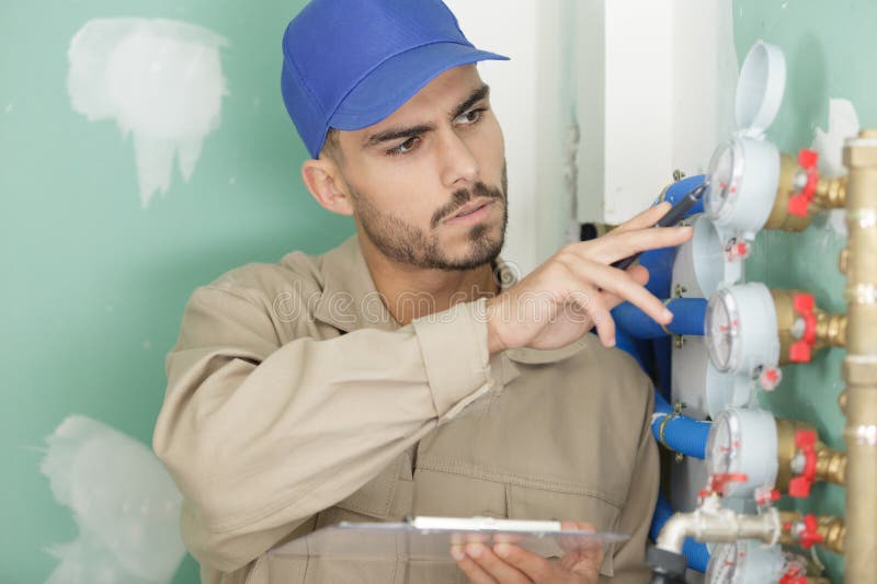 Man Measuring Plastic Pipe Close Up Stock Photos - Free & Royalty-Free ...