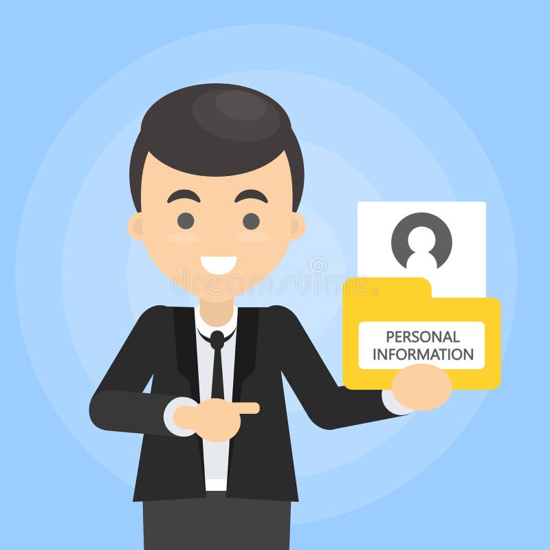 Vad är I Dina Data Privata För Personlig Information Om Mappen Stock ...