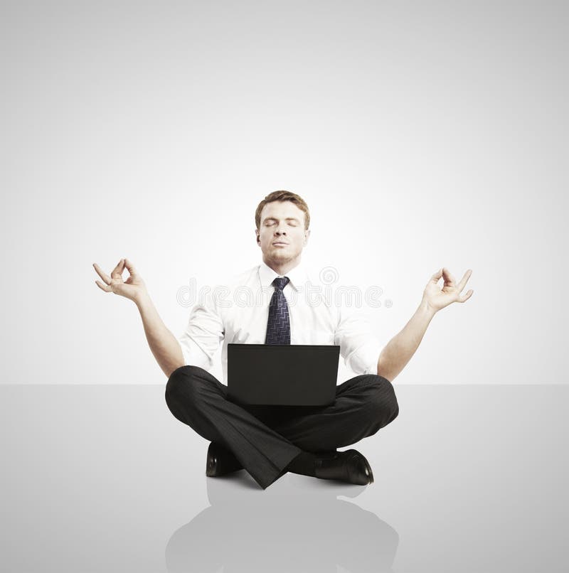 Man meditating stock photo. Image of attractive, confident - 26711892