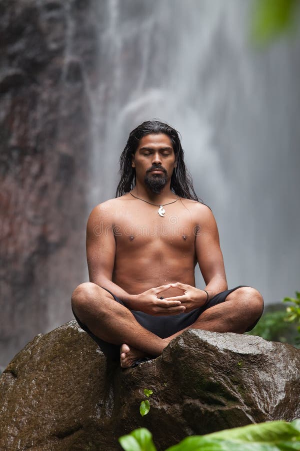 Man Meditating stock photo. Image of meditating, harmony - 33323272