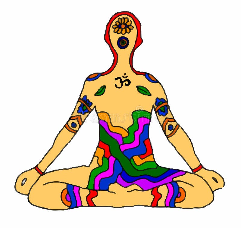 Man meditating stock vector. Illustration of moving, figure - 43921783