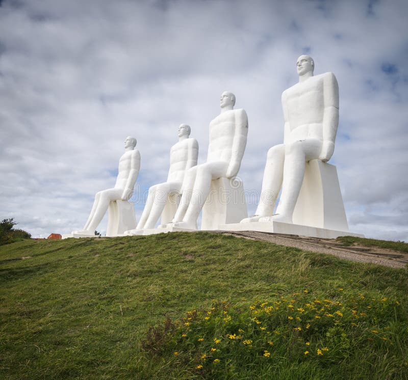 Man Meets the See Sculptures in Esbjerg, Denmark Editorial Photography ...