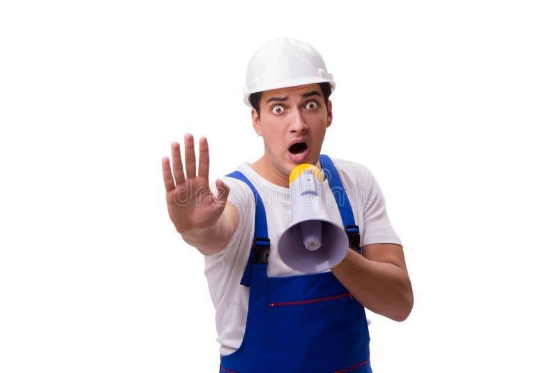 232 Mechanic Shouting Megaphone Stock Photos - Free & Royalty-Free ...