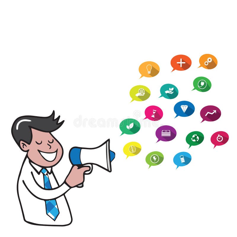 Megaphone Propaganda (Hi-Res) Stock Illustration - Illustration of ...