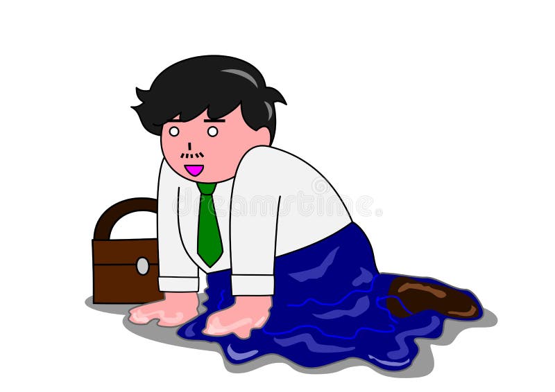 Man melting in shock stock vector. Illustration of metabolic - 58057322