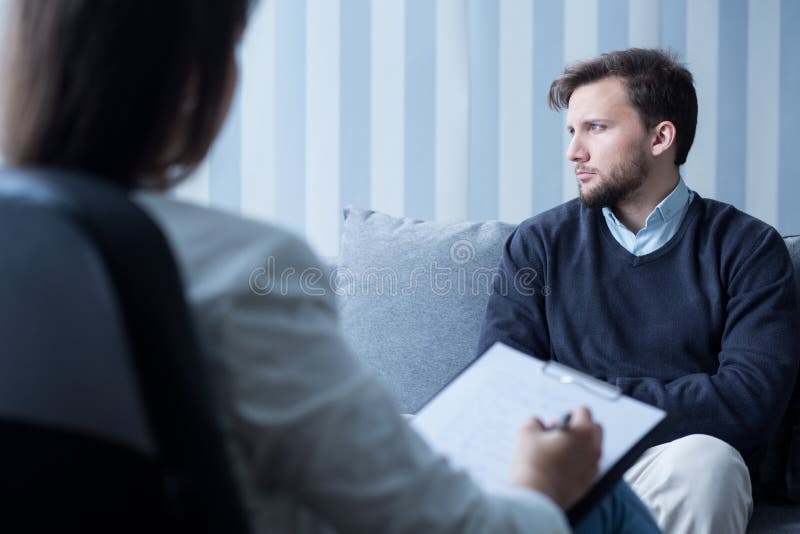 Man with mental problem stock image. Image of listen - 64877515