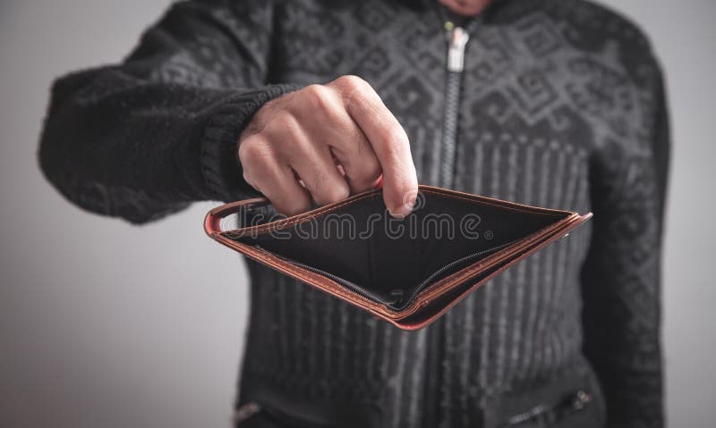 Geen Geld stock afbeelding. Afbeelding bestaande uit volwassen - 18059551