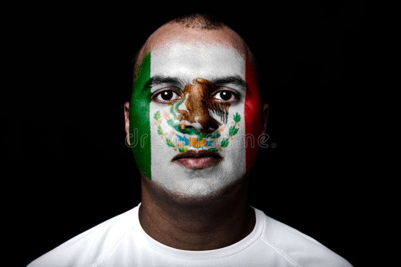 Man with Mexico flag stock photo. Image of national, nation - 73094736