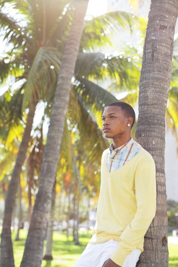 Man in Miami stock image. Image of park, american, glare - 22616639