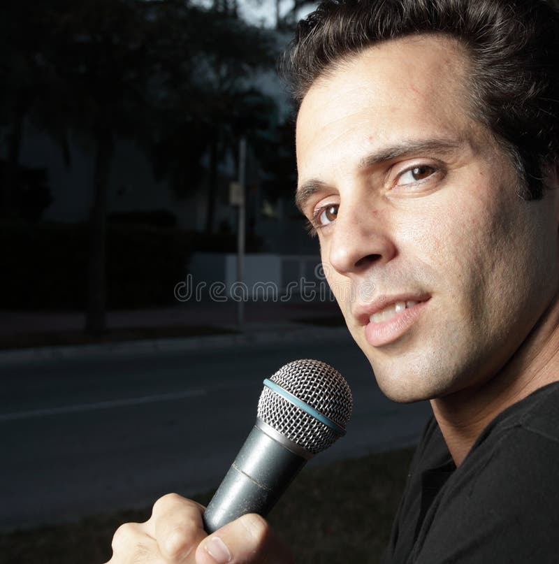 Man With A Mic Picture. Image: 8059340