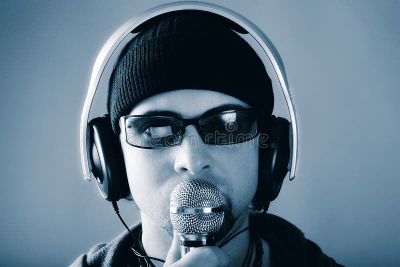 Man With Microphone Picture. Image: 8302366