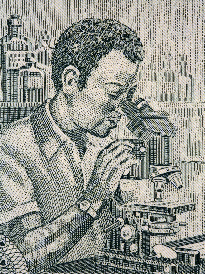 Man with a Microscope, Portrait Stock Photo - Image of portrait ...