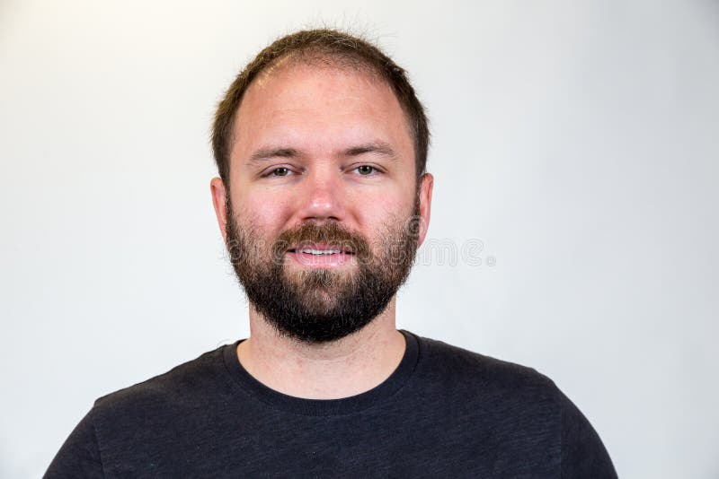 Man in Mid 30s Poses for Studio Portrait Stock Photo - Image of hair ...