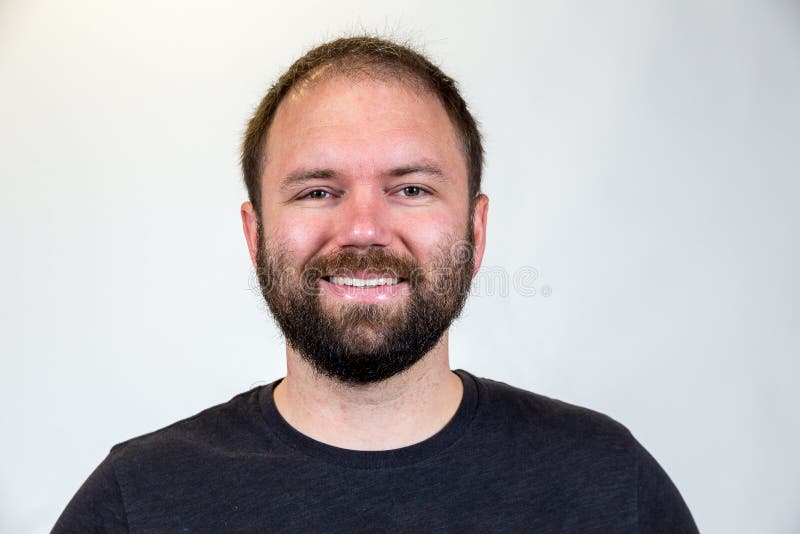 Man in Mid 30s Poses for Studio Portrait Stock Photo - Image of human ...