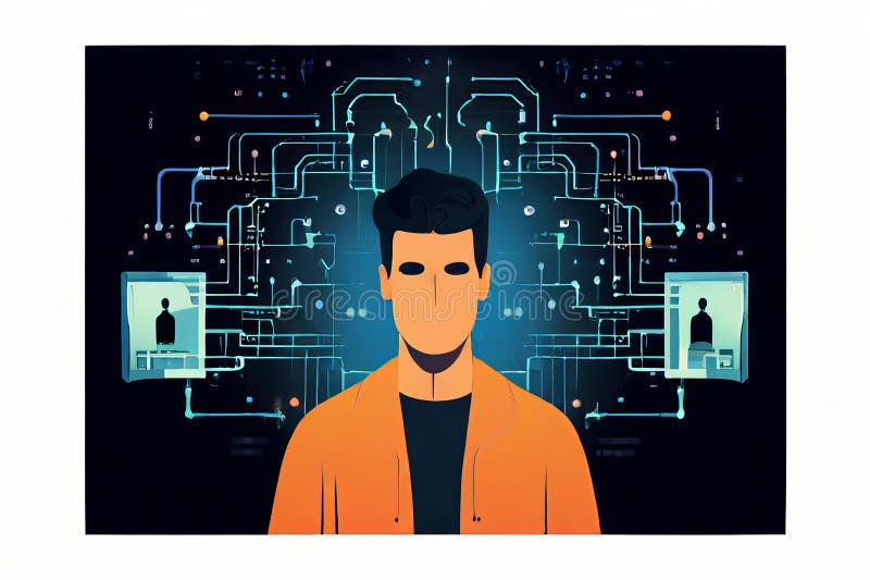 Man in the Middle Mitm Attacks a Graphic Showing Data Intercepti Stock ...