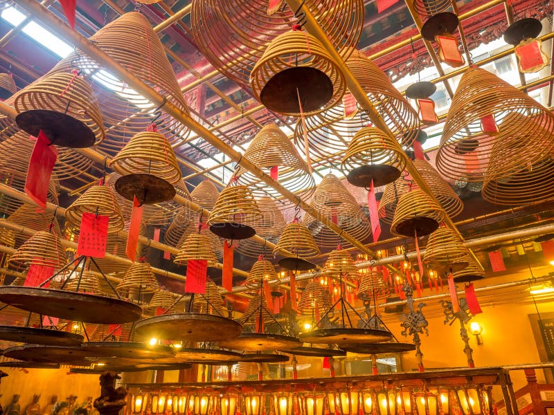 Man Mo Temple Chez Hong Kong, Chine Photo stock éditorial - Image du ...
