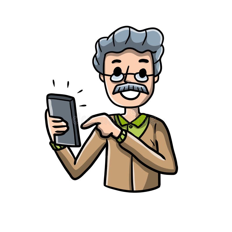Man with mobile phone. stock vector. Illustration of connection - 264978286