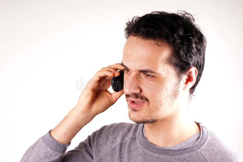 Man with mobile phone stock photo. Image of mobile, messaging - 50214532