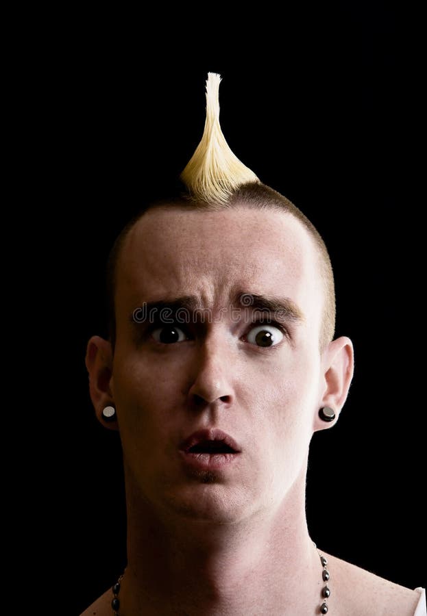 Scary Asian Mohawk Portrait Stock Image - Image of style, stare: 7417151