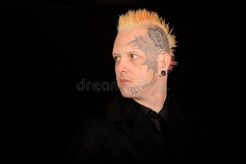 Man with Mohawk stock photo. Image of looking, rocker - 8000860