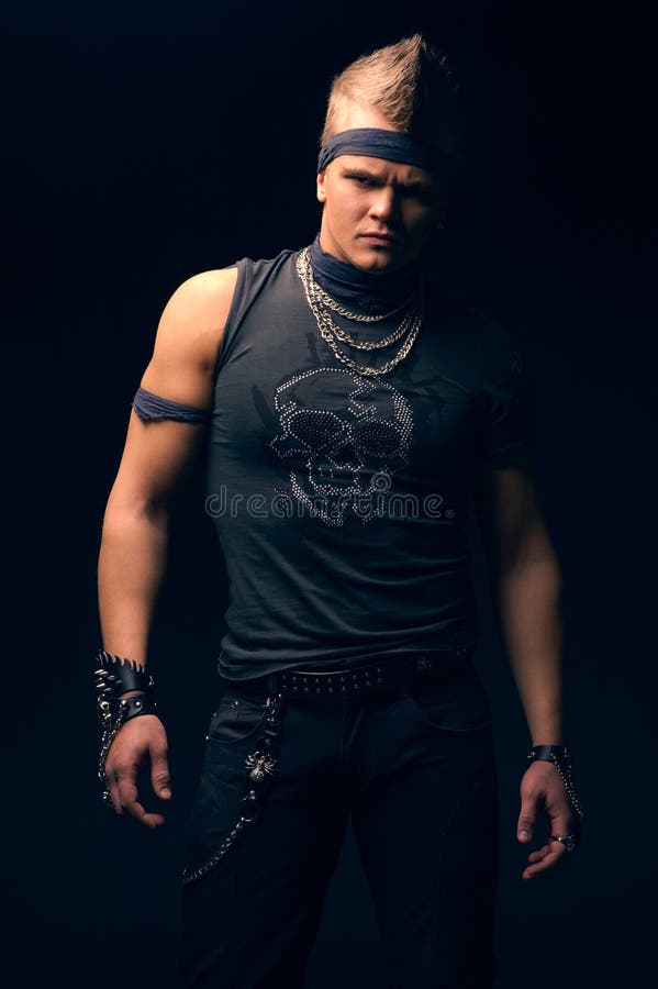 Man with a mohawk stock image. Image of elegance, muscular - 29853897