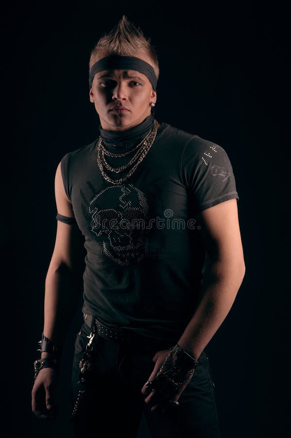 Man with a Mohawk in Metal Style Stock Photo - Image of boys ...